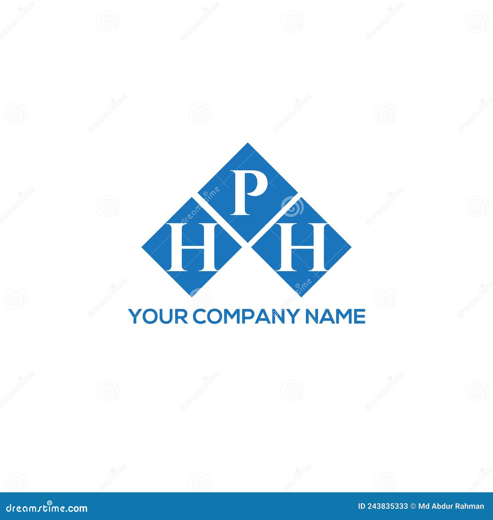 HPH Letter Logo Design on White Background. HPH Creative Initials ...