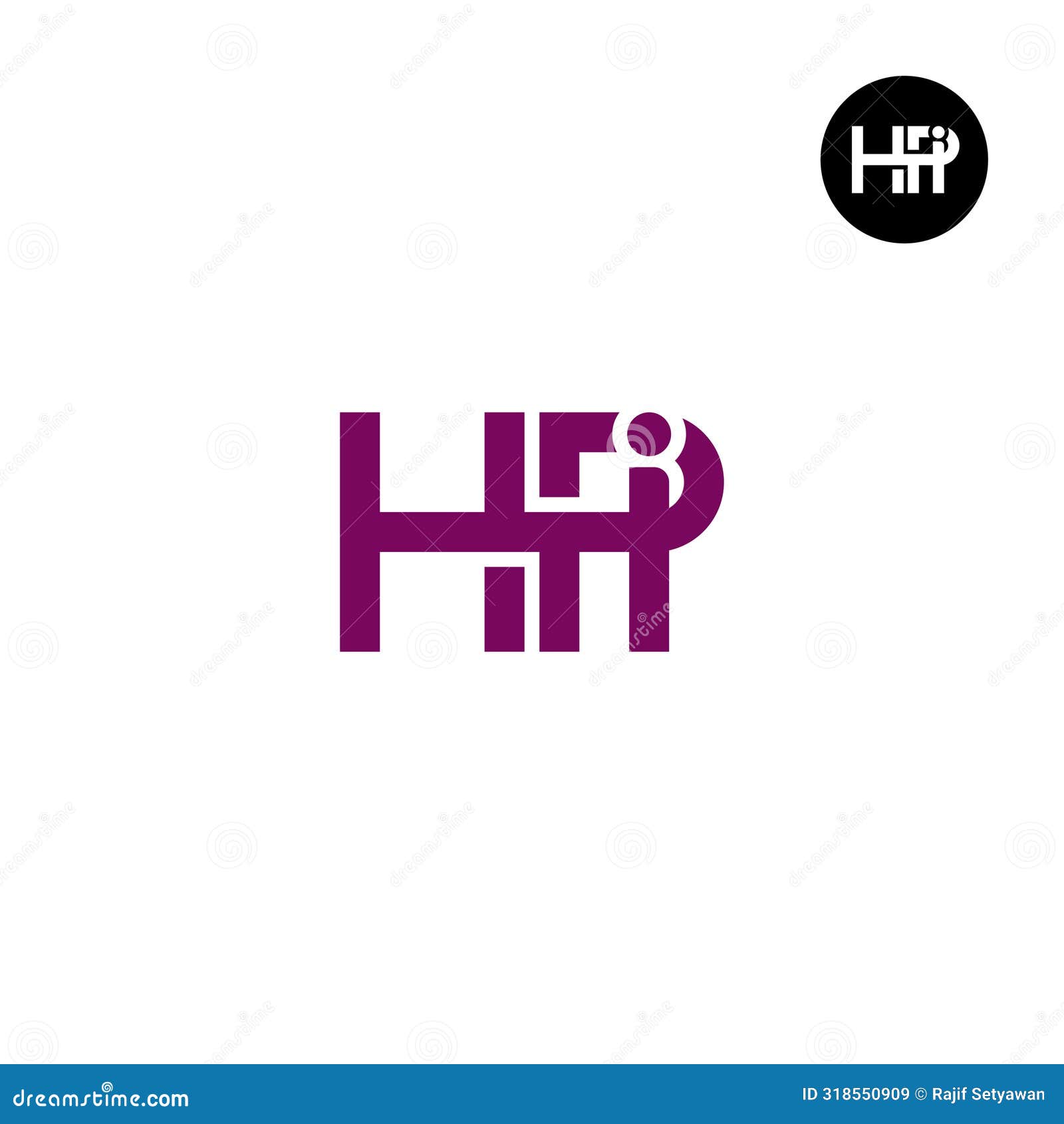HPI Logo Letter Monogram Design Stock Illustration - Illustration of ...