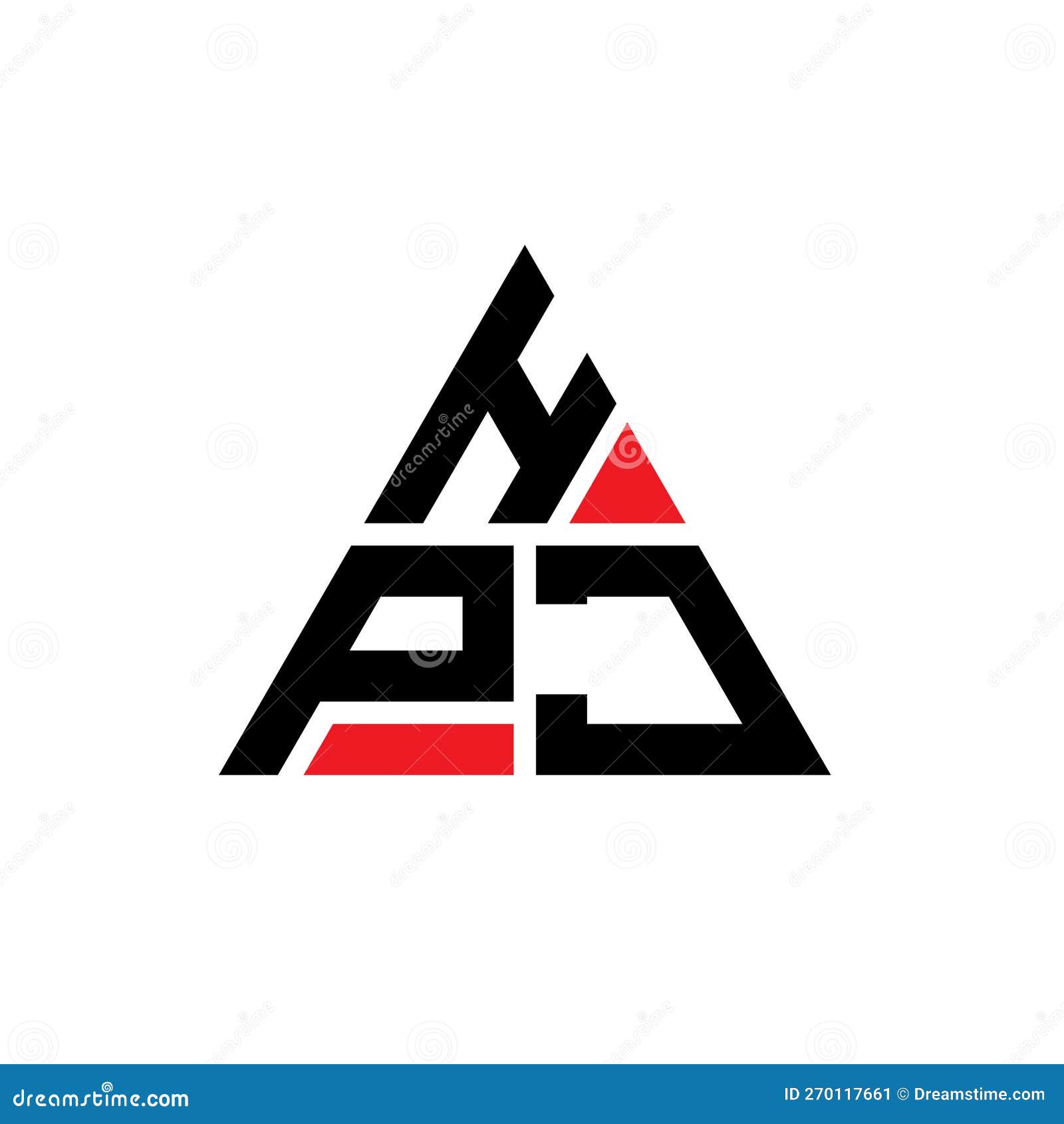 HPJ Triangle Letter Logo Design with Triangle Shape. HPJ Triangle Logo ...