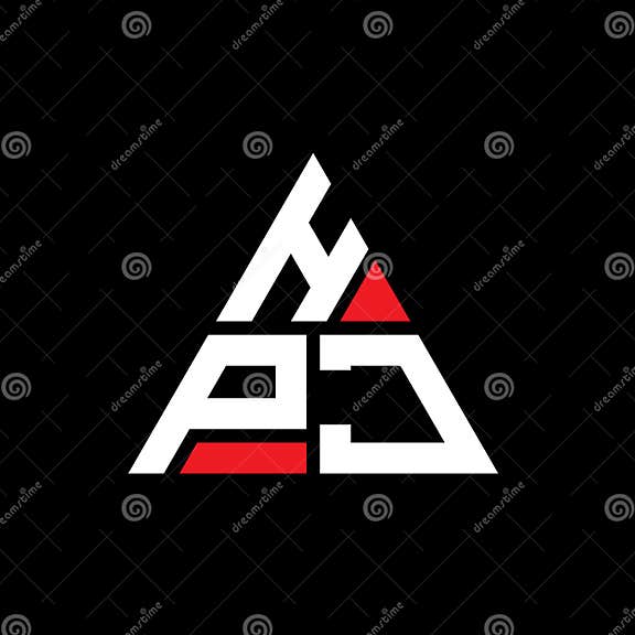 HPJ Triangle Letter Logo Design with Triangle Shape. HPJ Triangle Logo ...