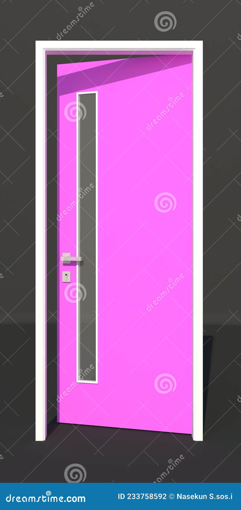 HPL (High Pressure Laminate) Door Example Model in 3D, Doff Purple ...