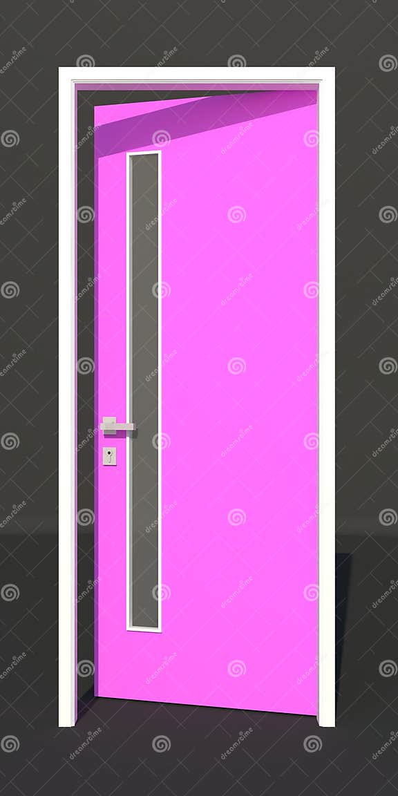 HPL (High Pressure Laminate) Door Example Model in 3D, Doff Purple ...