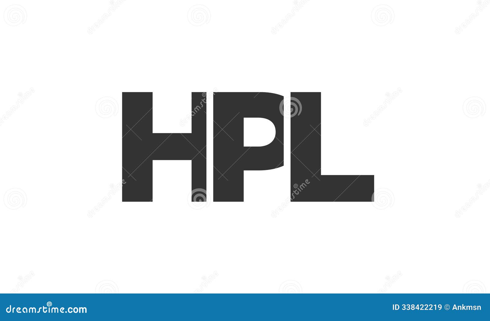 HPL Logo Design Template With Strong And Modern Bold Text. Initial ...