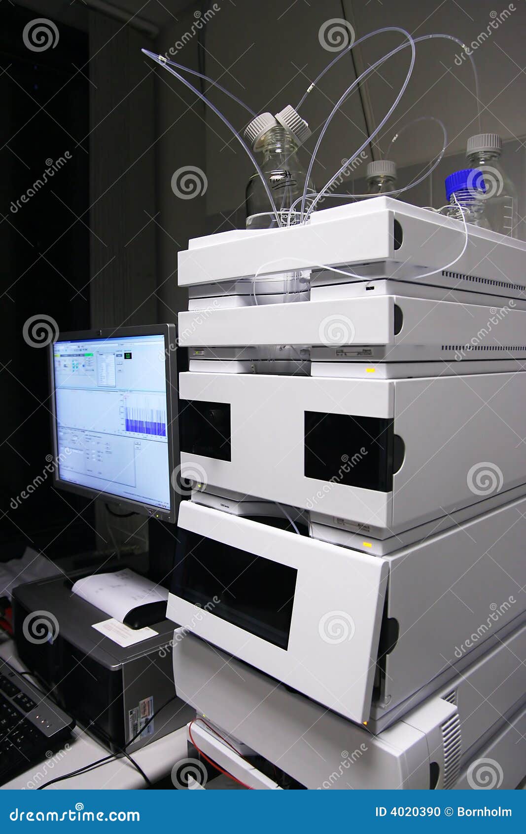 HPLC chromatograph stock photo. Image of display, exploration - 4020390