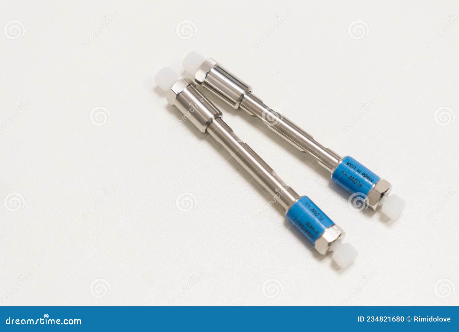 HPLC 50 Mm Columns on the Table in the Laboratory. Fast High ...