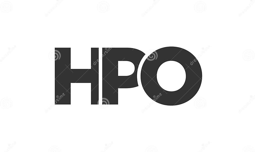 HPO Logo Design Template with Strong and Modern Bold Text. Initial ...
