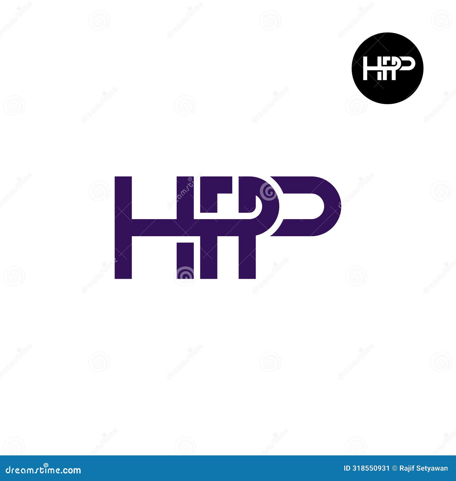 HPP Logo Letter Monogram Design Stock Illustration - Illustration of ...