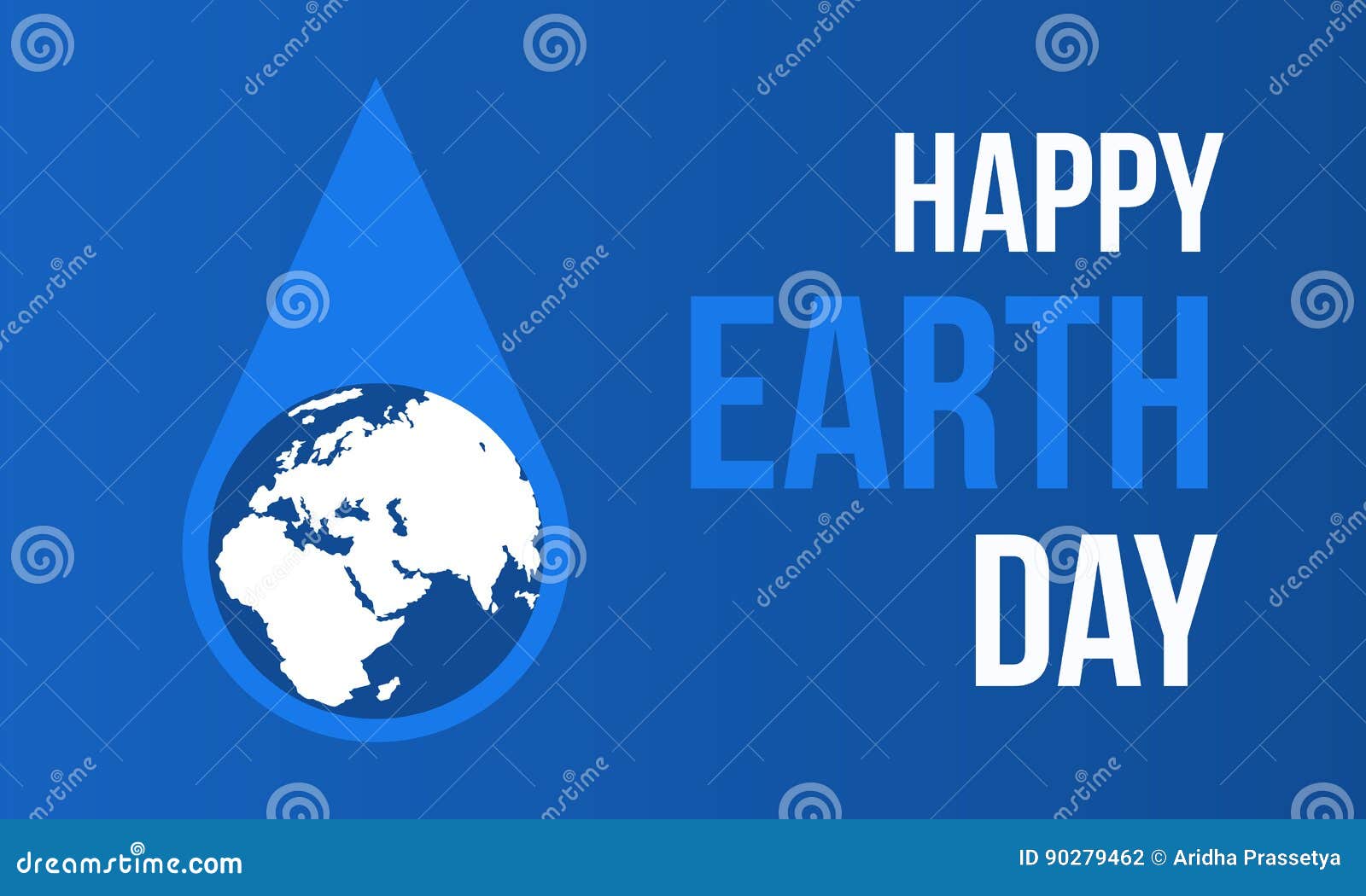 Hppy Earth Day with Water Style Stock Vector - Illustration of plant ...