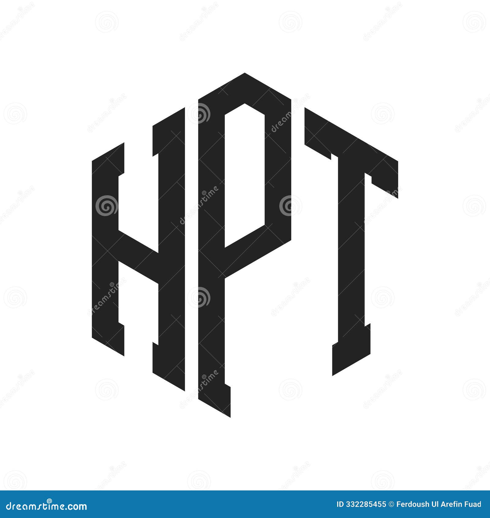 HPT Logo Design. Initial Letter HPT Monogram Logo Using Hexagon Shape ...