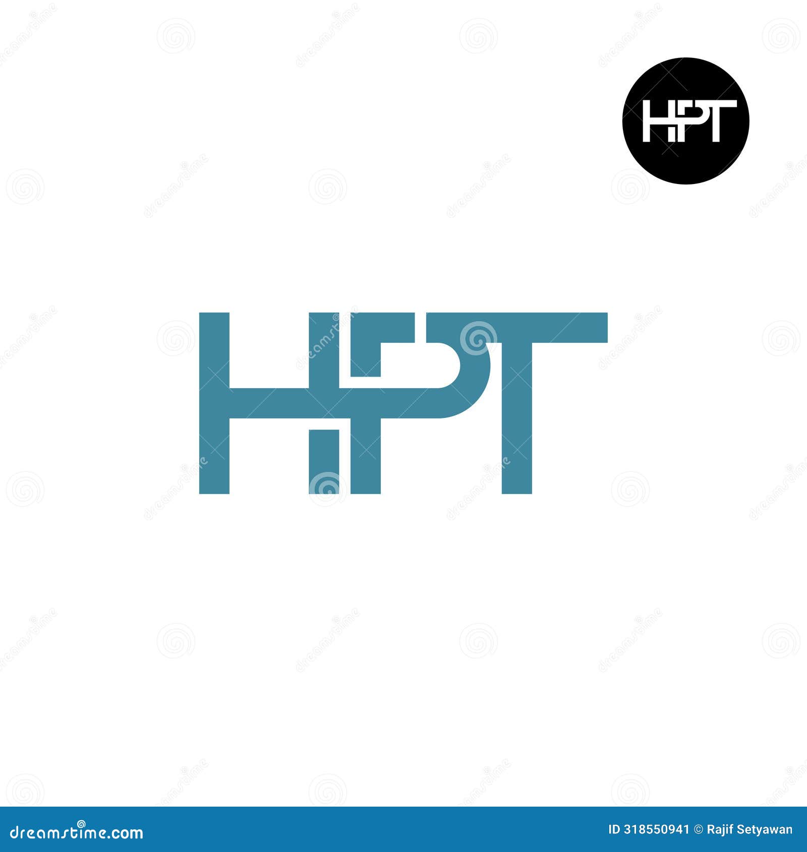 HPT Logo Letter Monogram Design Stock Illustration - Illustration of ...