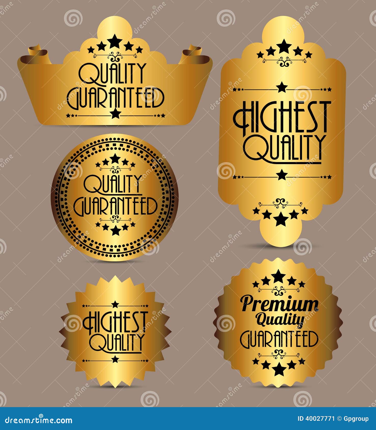 HQ label stock vector. Illustration of decorative, premium - 40027771