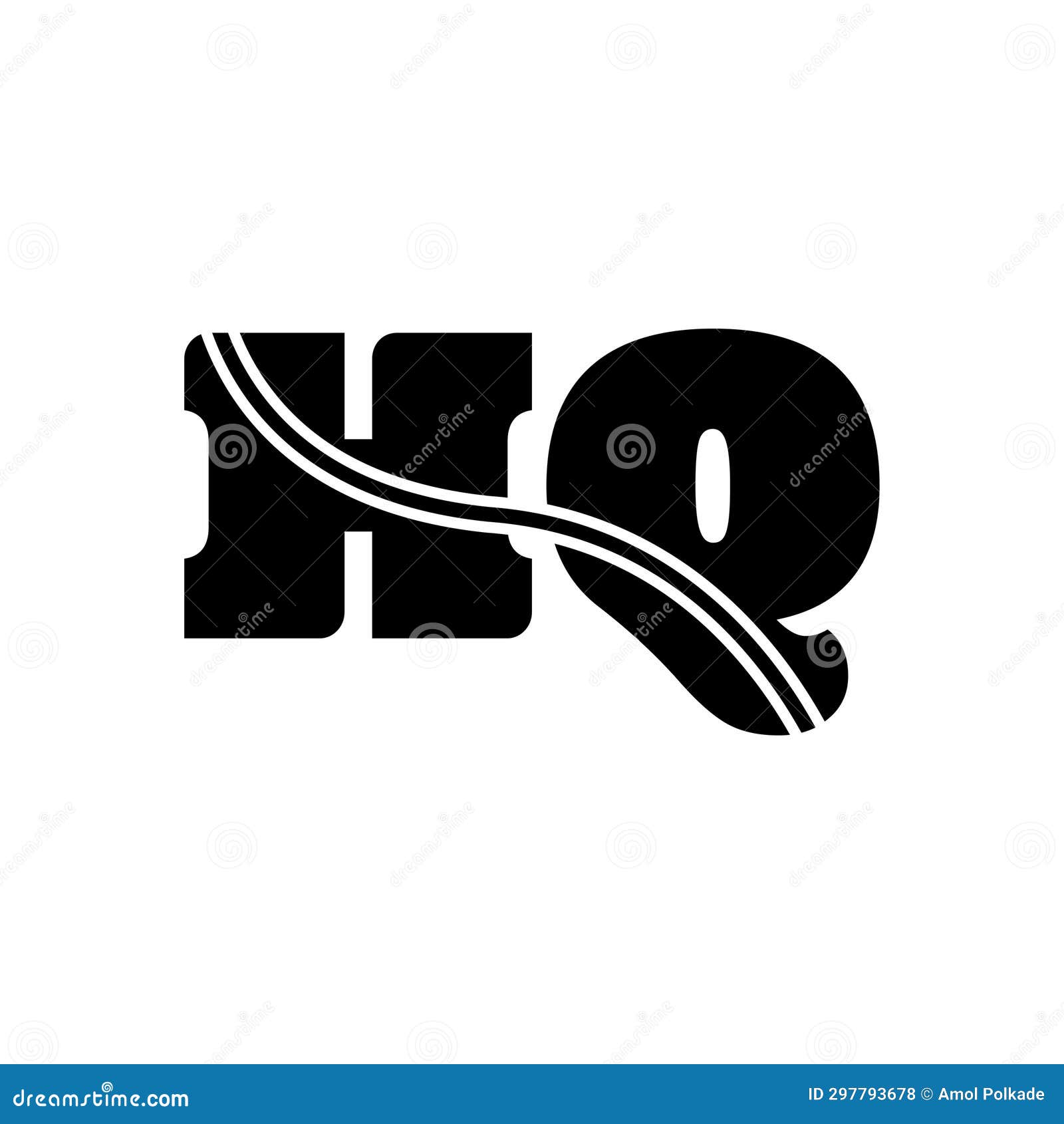 HQ Typography Vector Monogram Illustration Stock Vector - Illustration ...