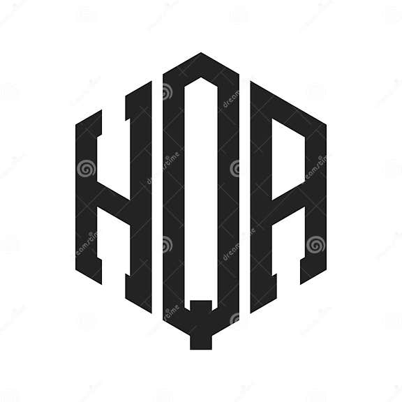 HQA Logo Design. Initial Letter HQA Monogram Logo Using Hexagon Shape ...