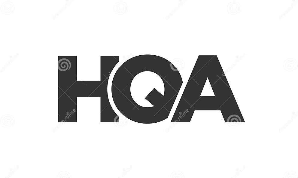 HQA Logo Design Template with Strong and Modern Bold Text. Initial ...