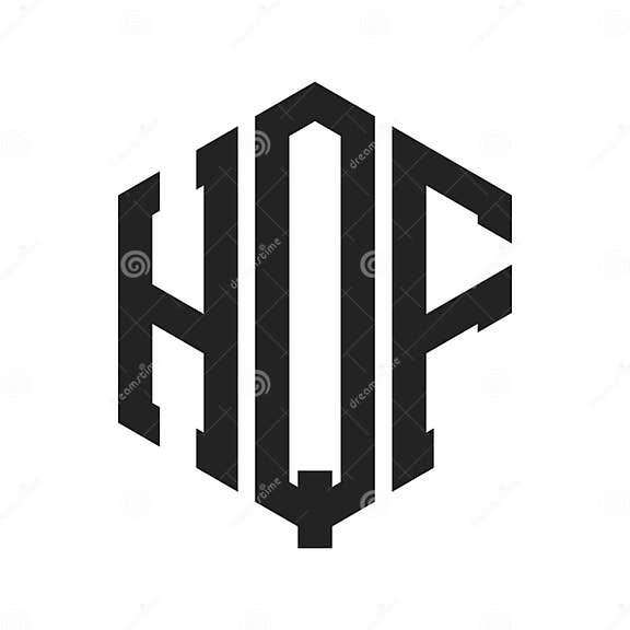HQF Logo Design. Initial Letter HQF Monogram Logo Using Hexagon Shape ...