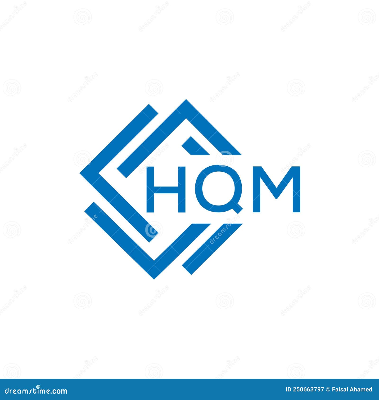 HQM Letter Logo Design on White Background. HQM Creative Circle Letter ...