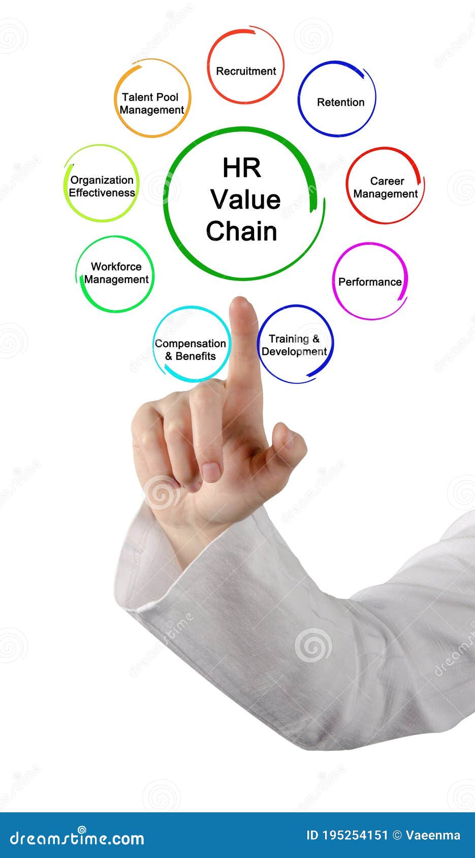 HR Analytic Value Chain stock image. Image of concept - 195254151
