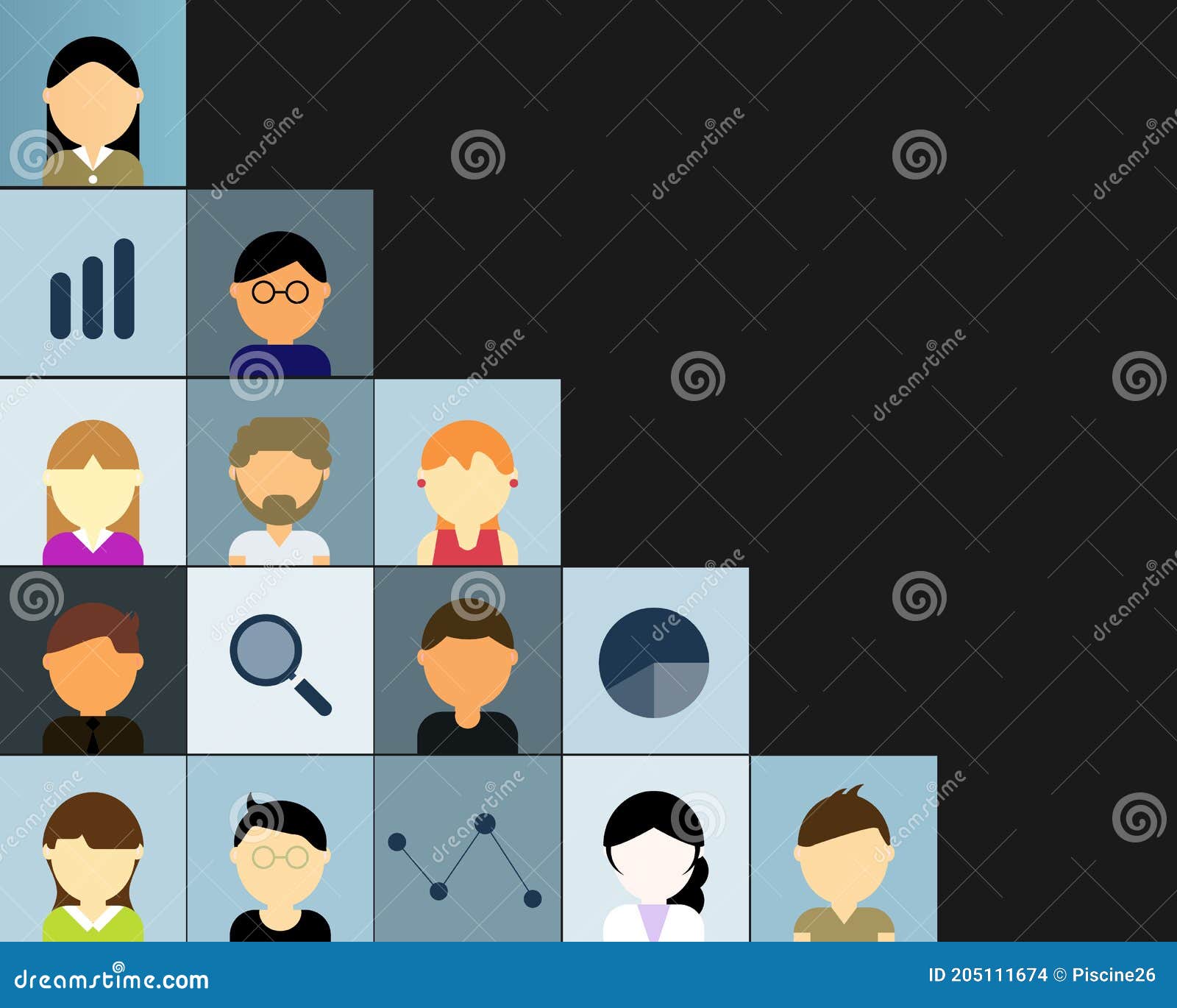 HR Analytics for Human Data Transform To Digital Report Vector Stock ...