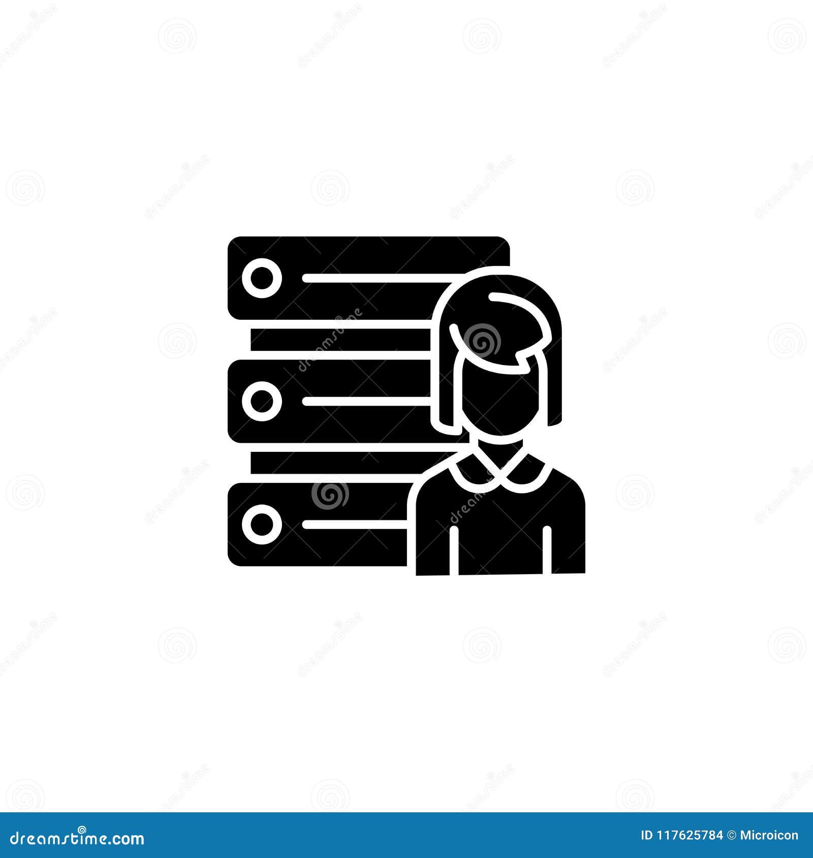 Hr Database Black Icon Concept. Hr Database Flat Vector Symbol, Sign ...