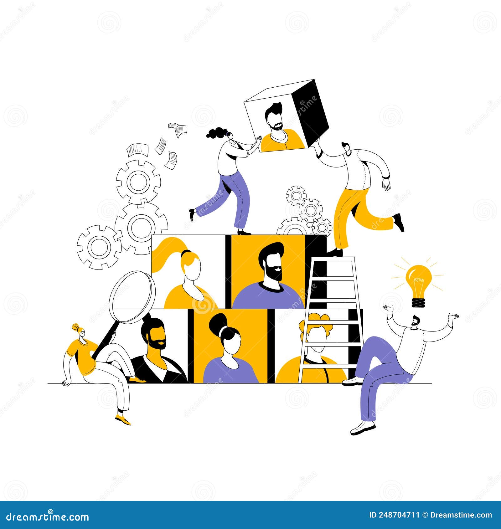 The HR Department Builds a Team. Stock Vector - Illustration of staff ... The HR Department Builds a Team. Stock Vector - Illustration of staff ...