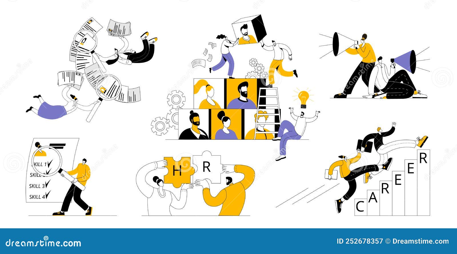 The HR Department Builds a Team. Stock Vector - Illustration of ... The HR Department Builds a Team. Stock Vector - Illustration of ...