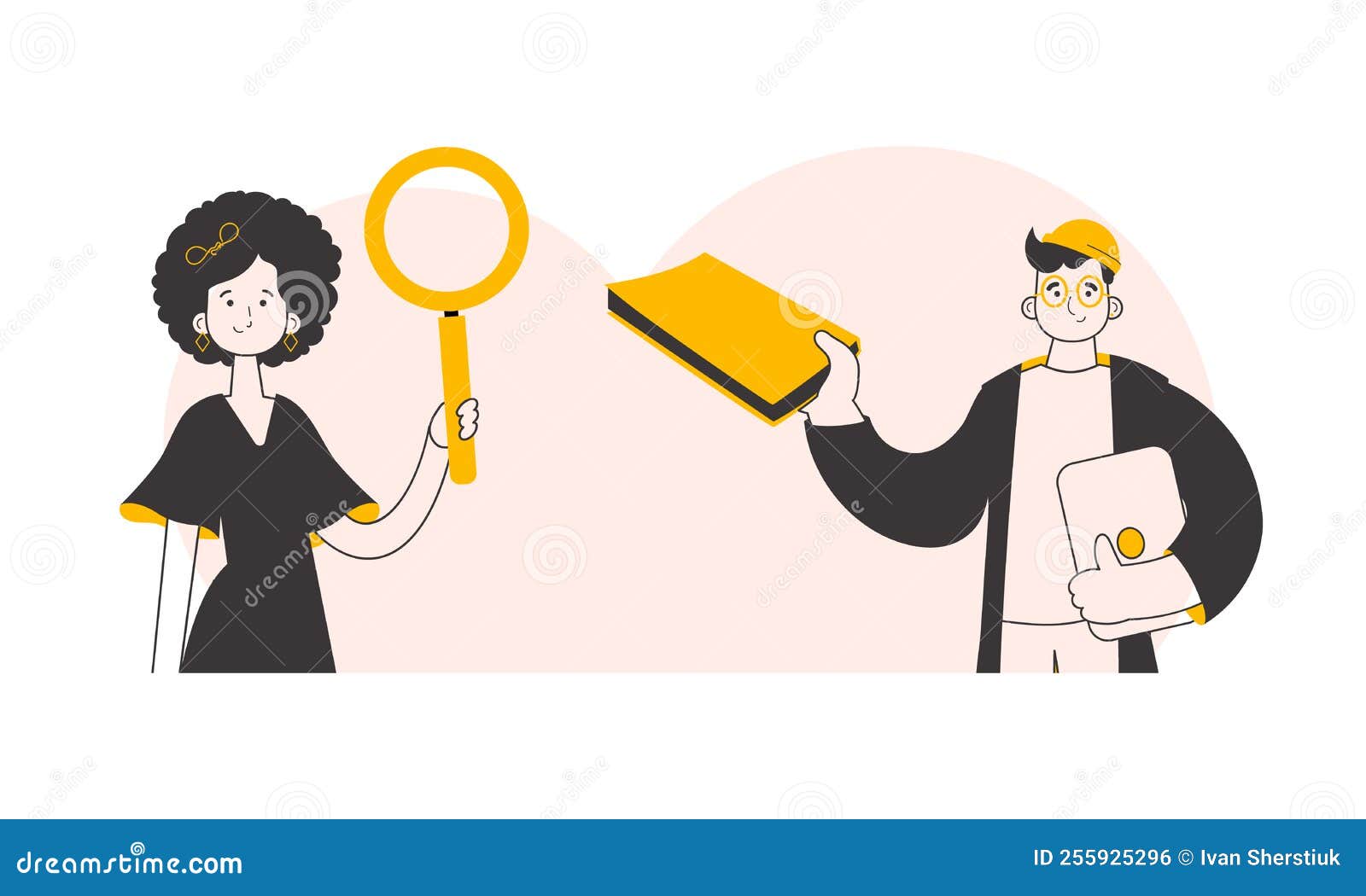 HR Employees. Modern Linear Style. Vector Illustration. Stock Vector ...