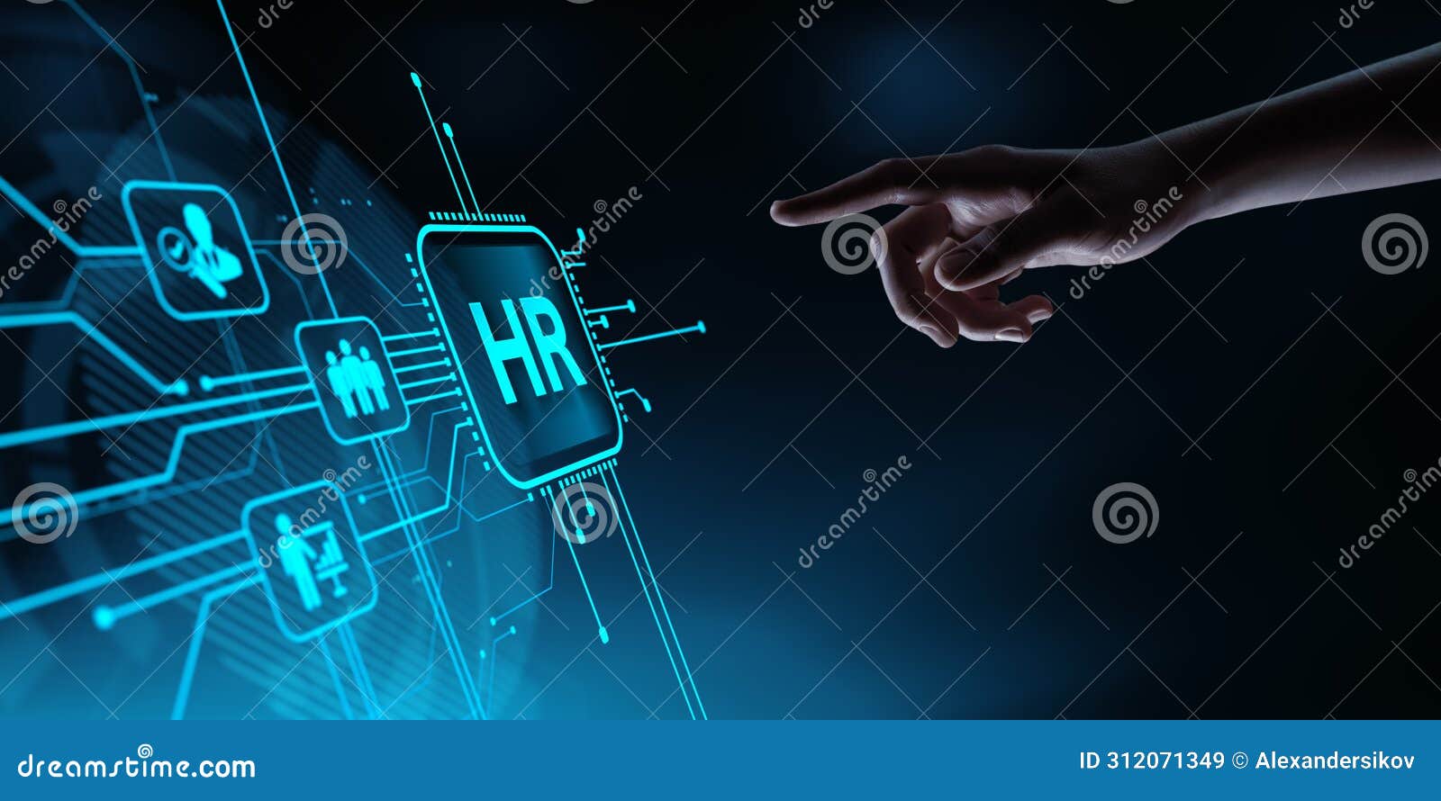 HR - Human Resources, Recruitment and Employment: the Hand Select an ...