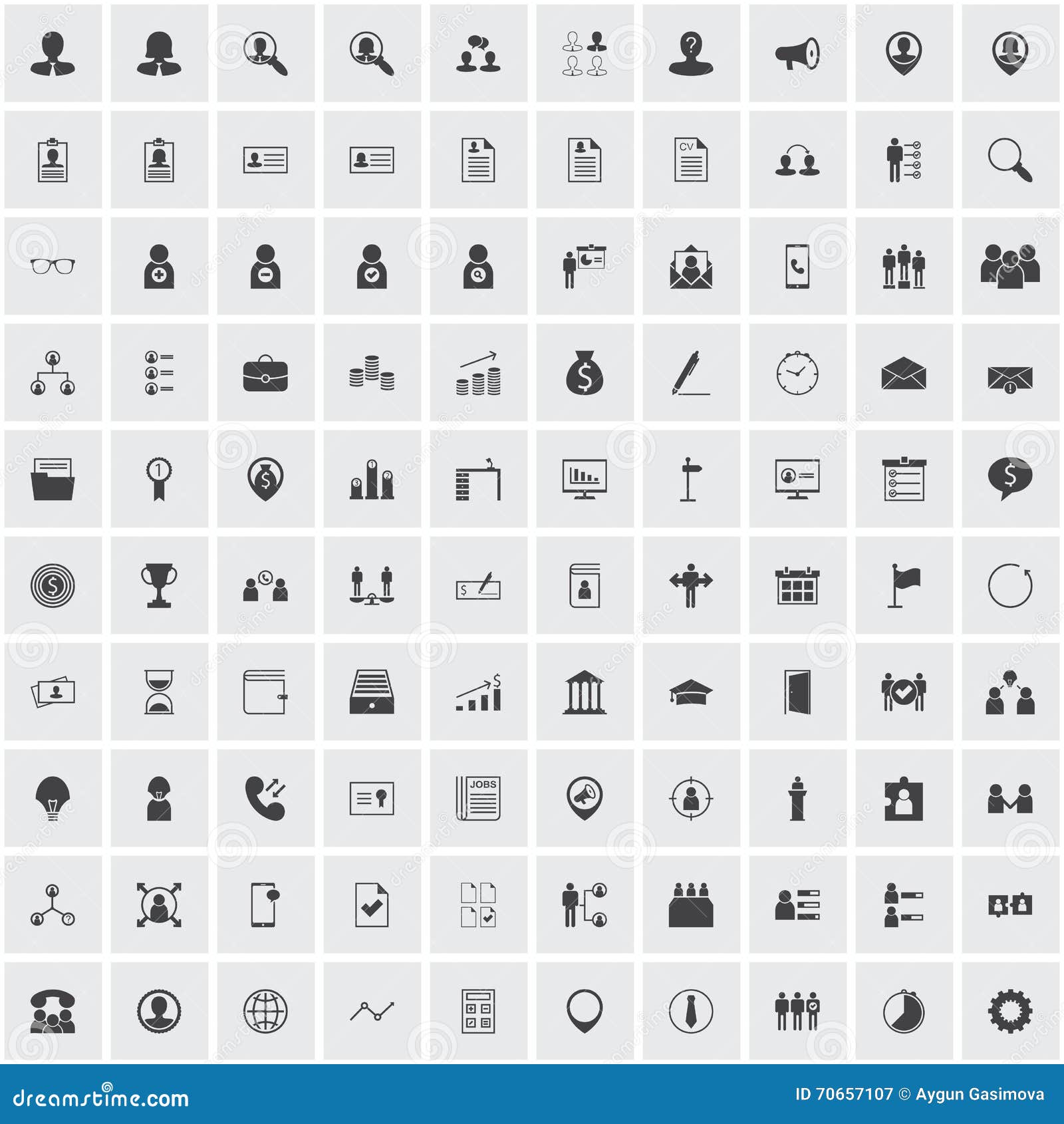 HR icon set stock vector. Illustration of conference - 70657107