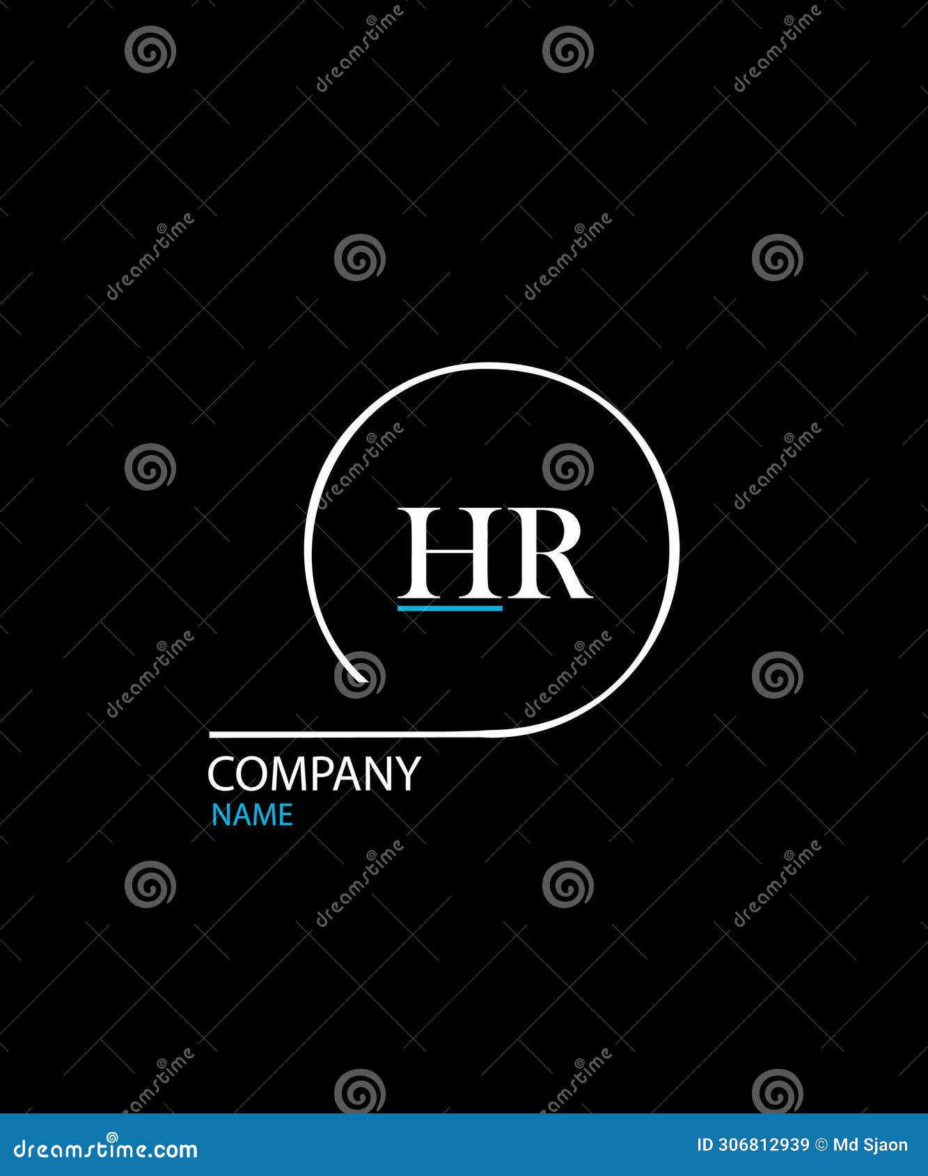 HR Letter Logo Design. Unique Attractive Creative Modern Initial. Stock ...