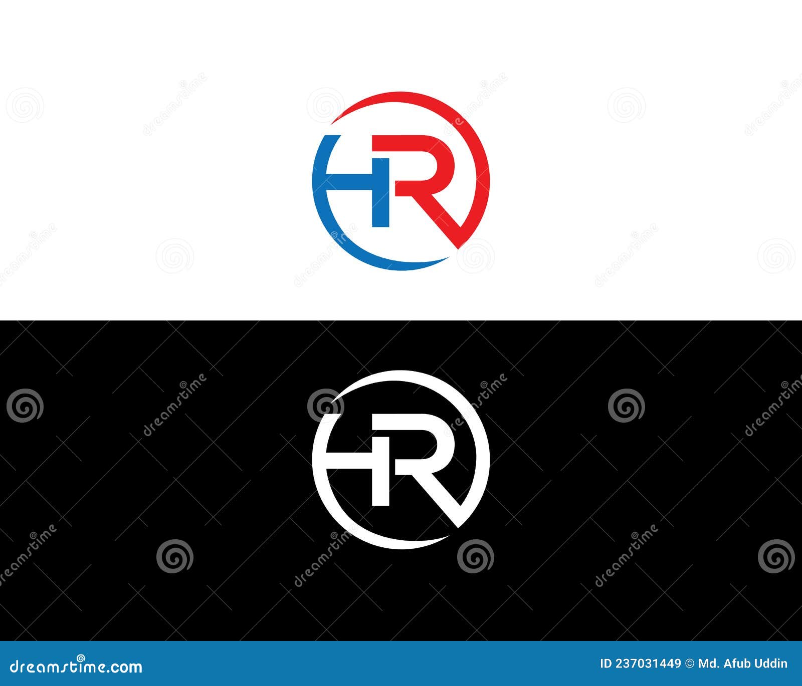 HR Letter Logo and Icon Design Stock Vector - Illustration of corporate ...
