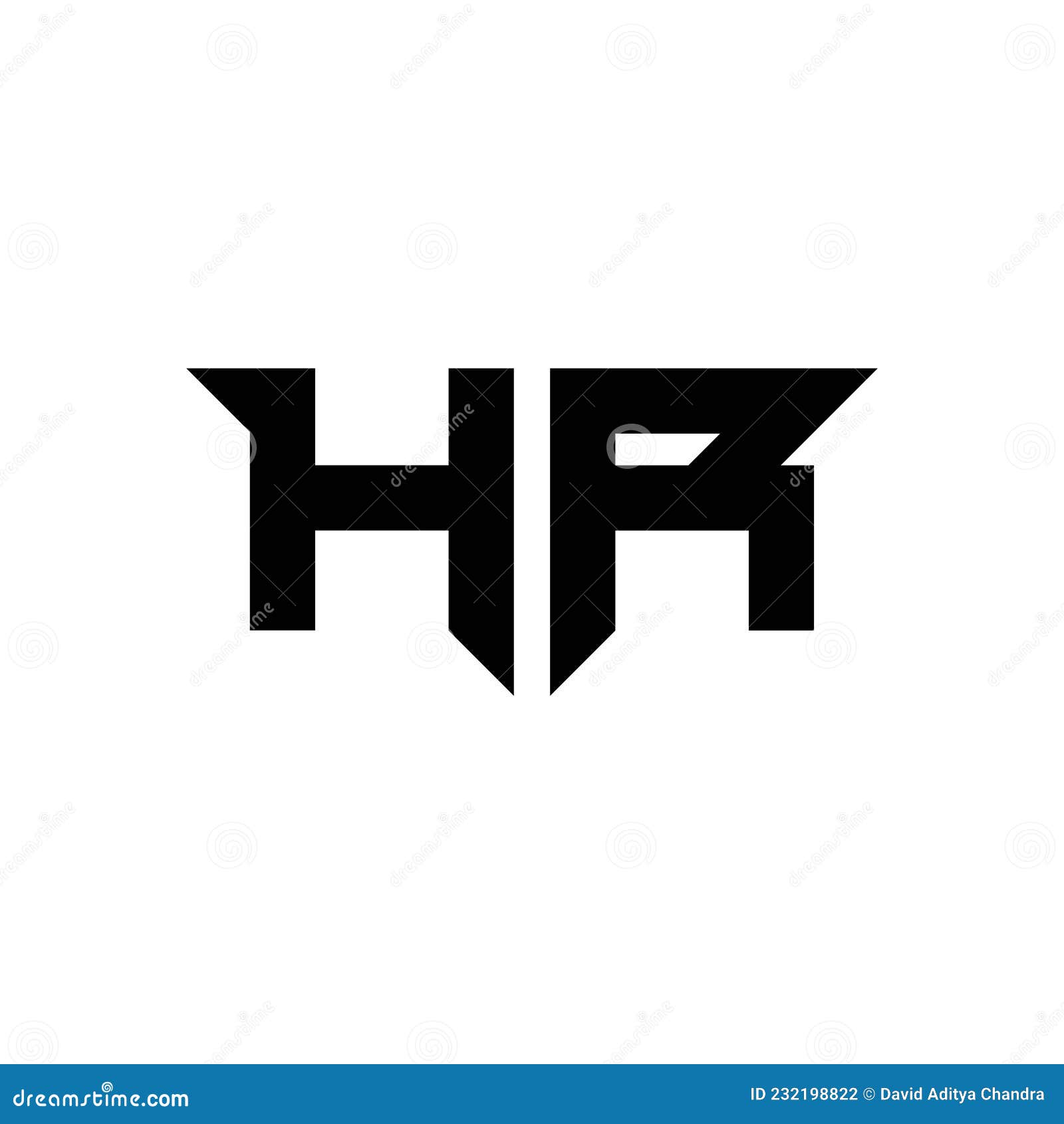 HR Logo Monogram Design Template Stock Vector - Illustration of ...