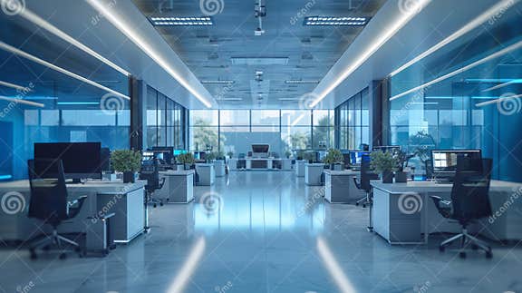 HR Management Office, a Sleek, Modern HR Office Equipped with Advanced ...