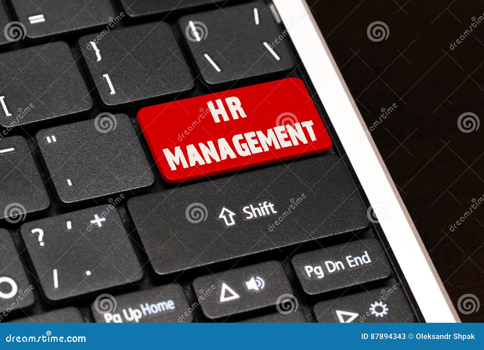 HR Management on Red Enter Button on Black Keyboard Stock Image - Image ...