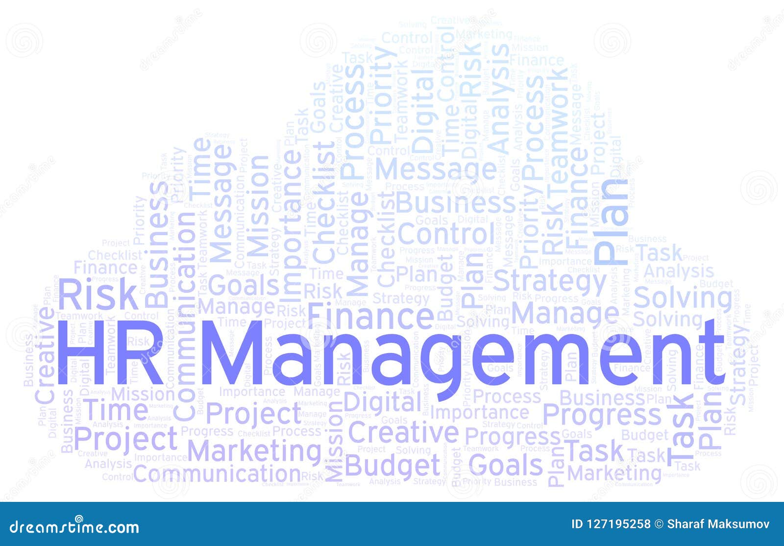 HR Management Word Cloud, Made with Text only. Stock Illustration ...