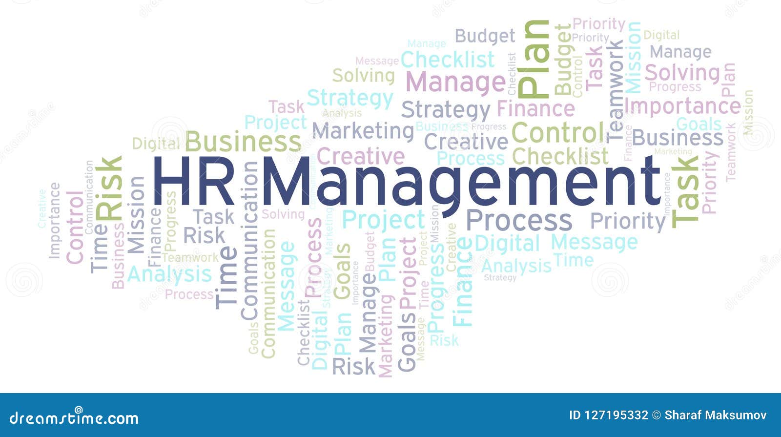 HR Management Word Cloud, Made with Text only. Stock Illustration ...