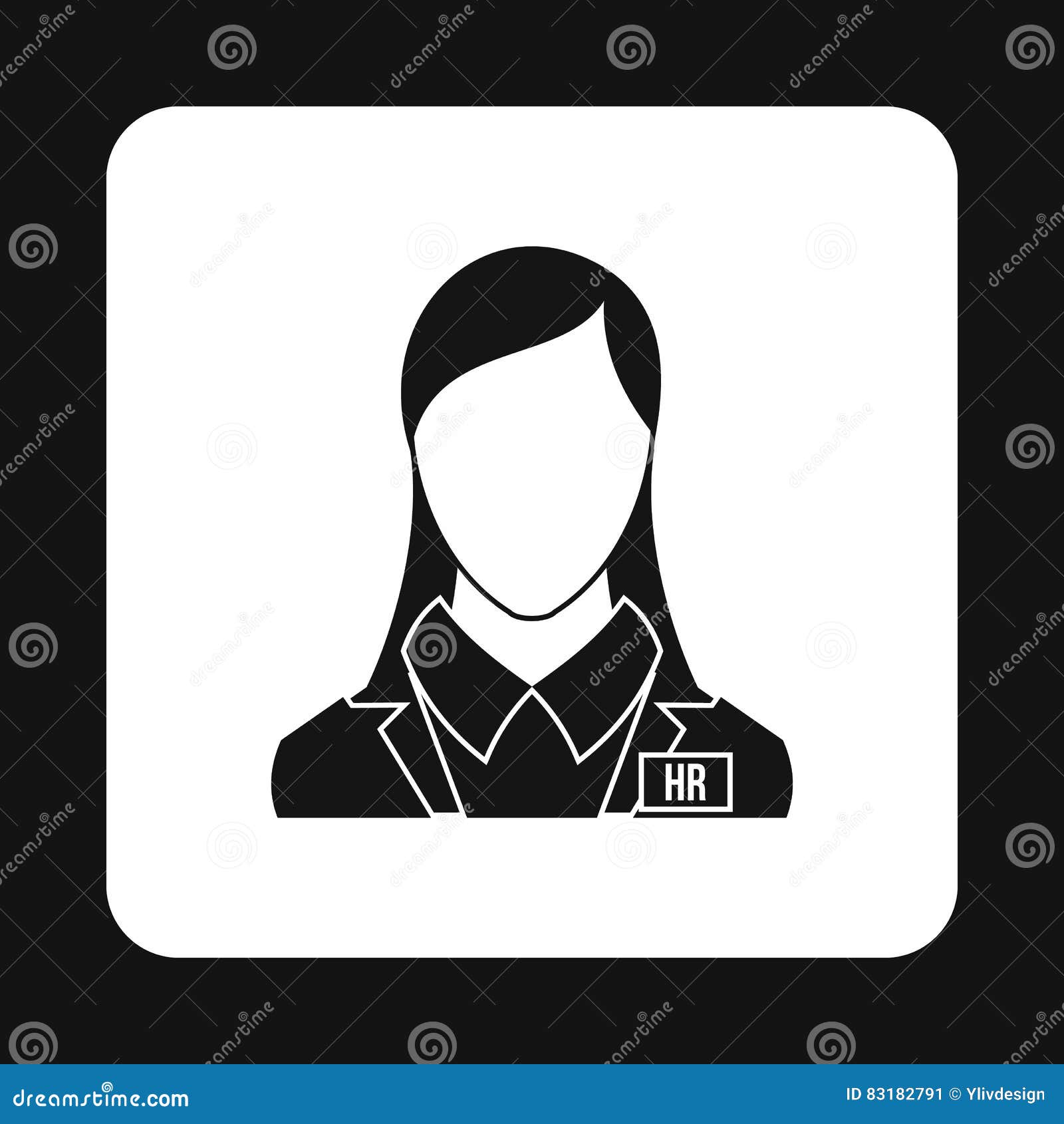 Hr Manager Icon, Simple Style Stock Vector - Illustration of person ...