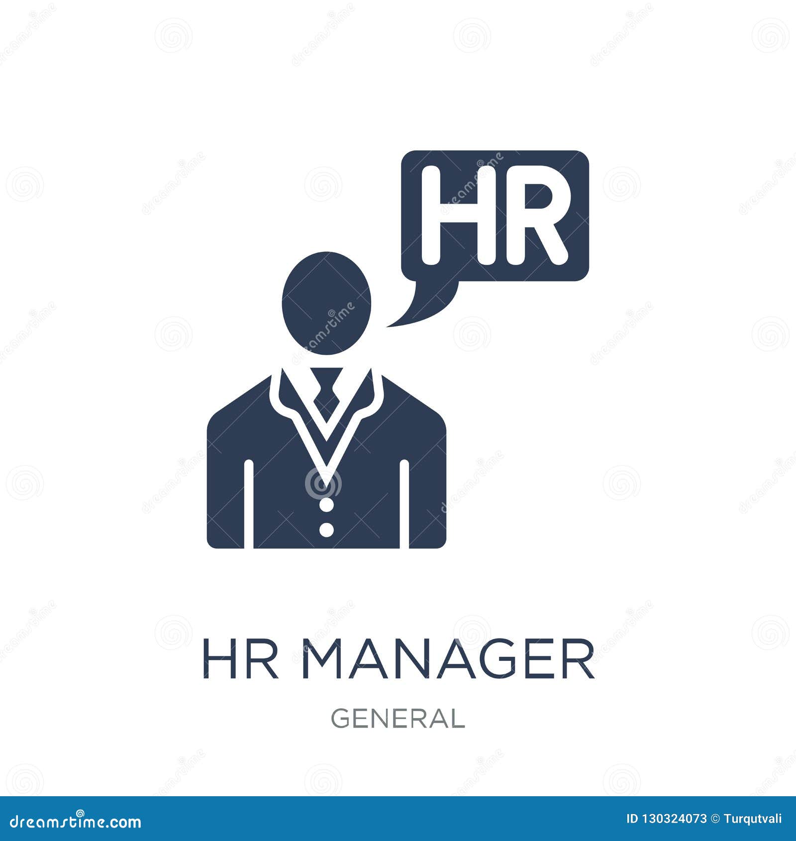 Hr Manager Icon. Trendy Flat Vector Hr Manager Icon on White Background ...