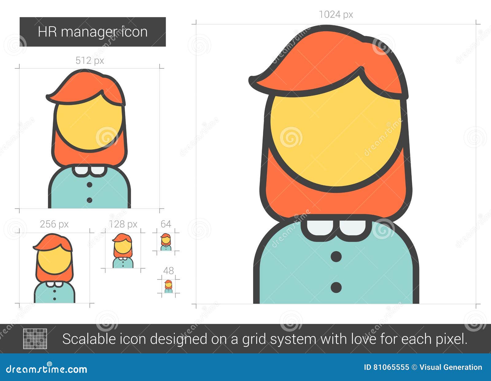 HR manager line icon. stock vector. Illustration of consultant - 81065555