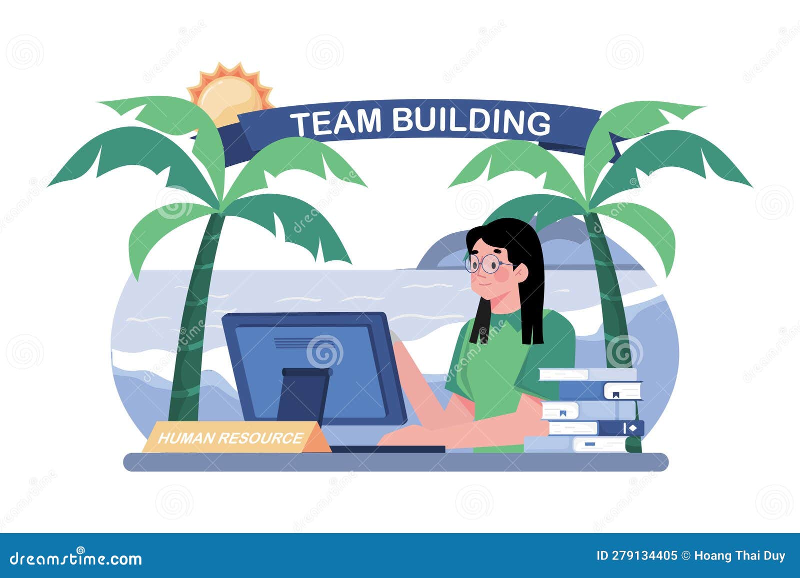 Project Coordinator Assigning Tasks, Managing Timelines Stock Vector ...
