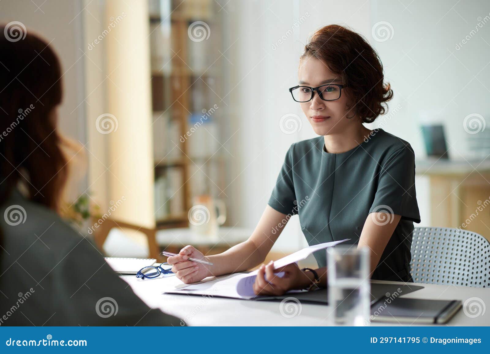 HR Manager Talking To Applicant Stock Image - Image of vietnamese, talk ...
