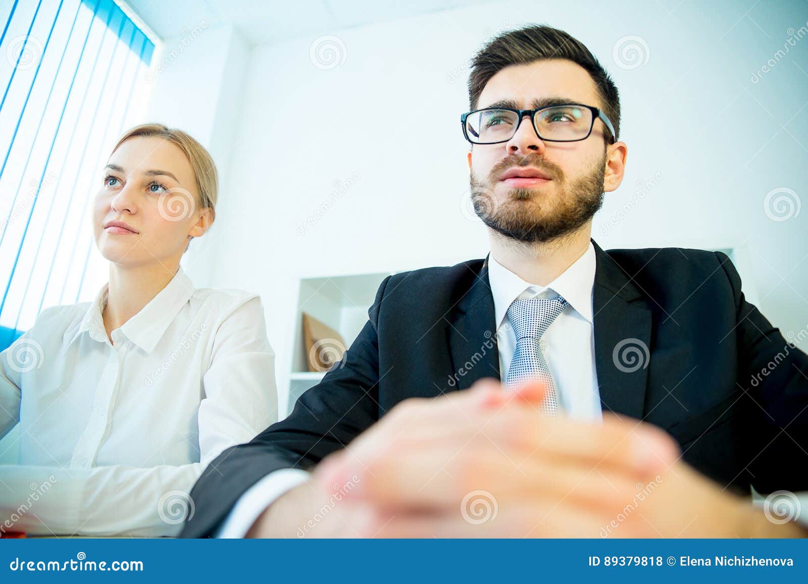 HR managers discussing stock photo. Image of meeting - 89379818