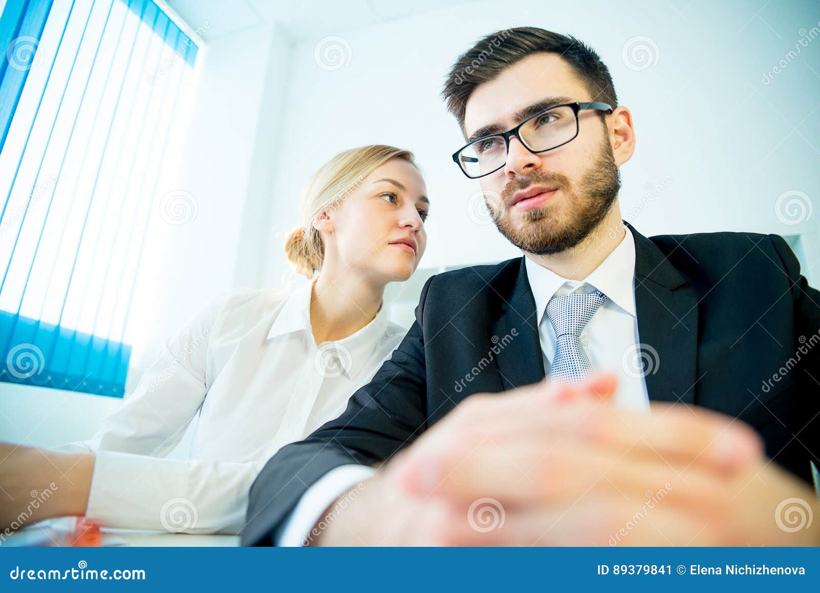 HR managers discussing stock image. Image of resume, corporate - 89379841