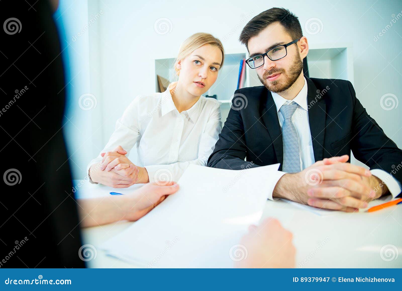 HR managers discussing stock image. Image of occupation - 89379947