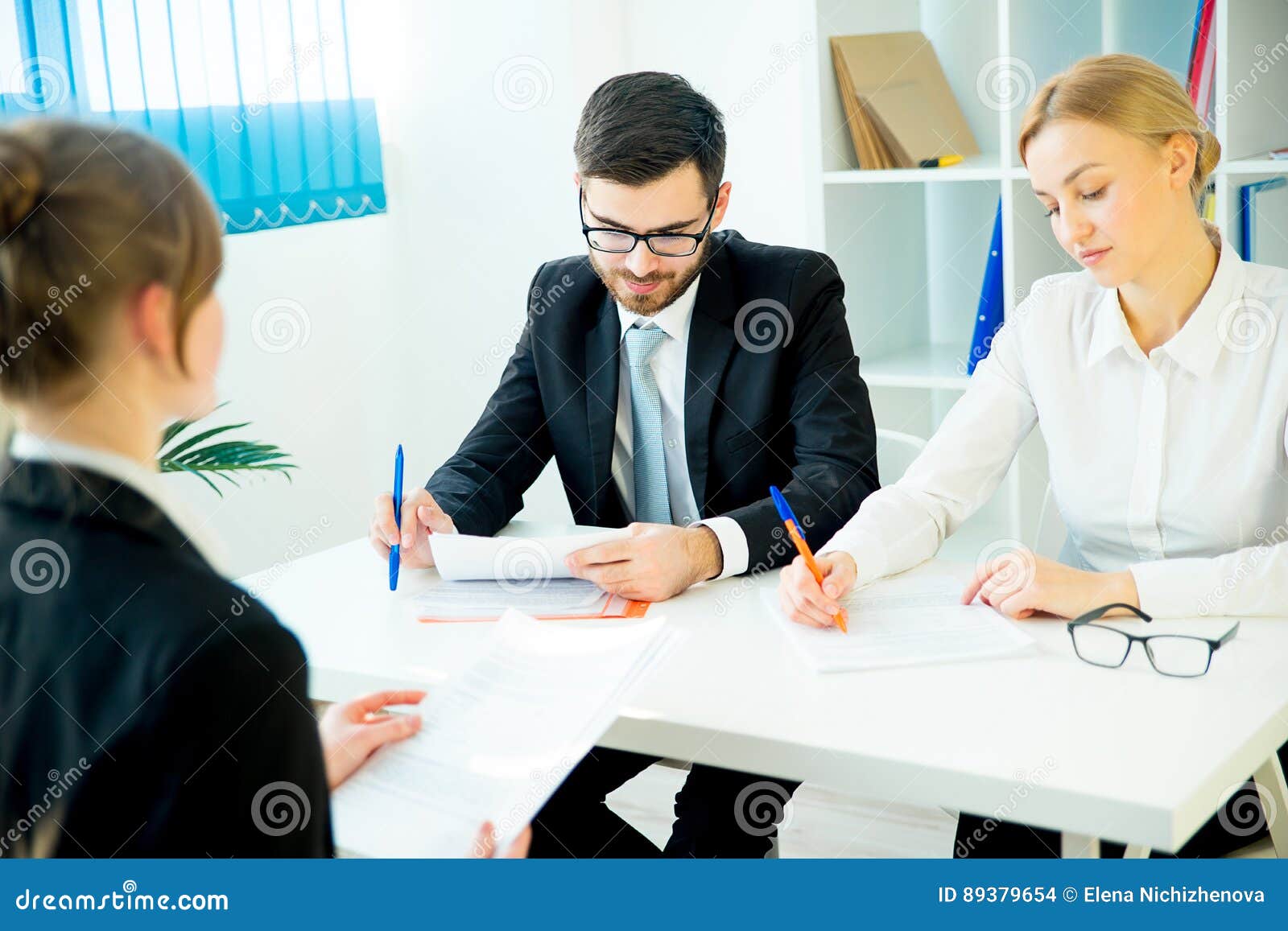 HR managers on interview stock photo. Image of employer - 89379654