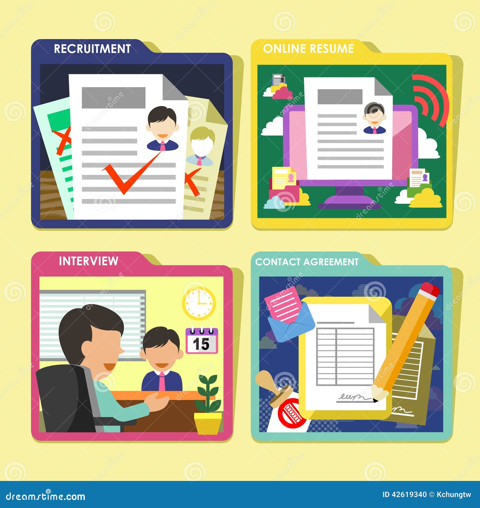 Recruitment Process Diagram Stock Image | CartoonDealer.com #112563829