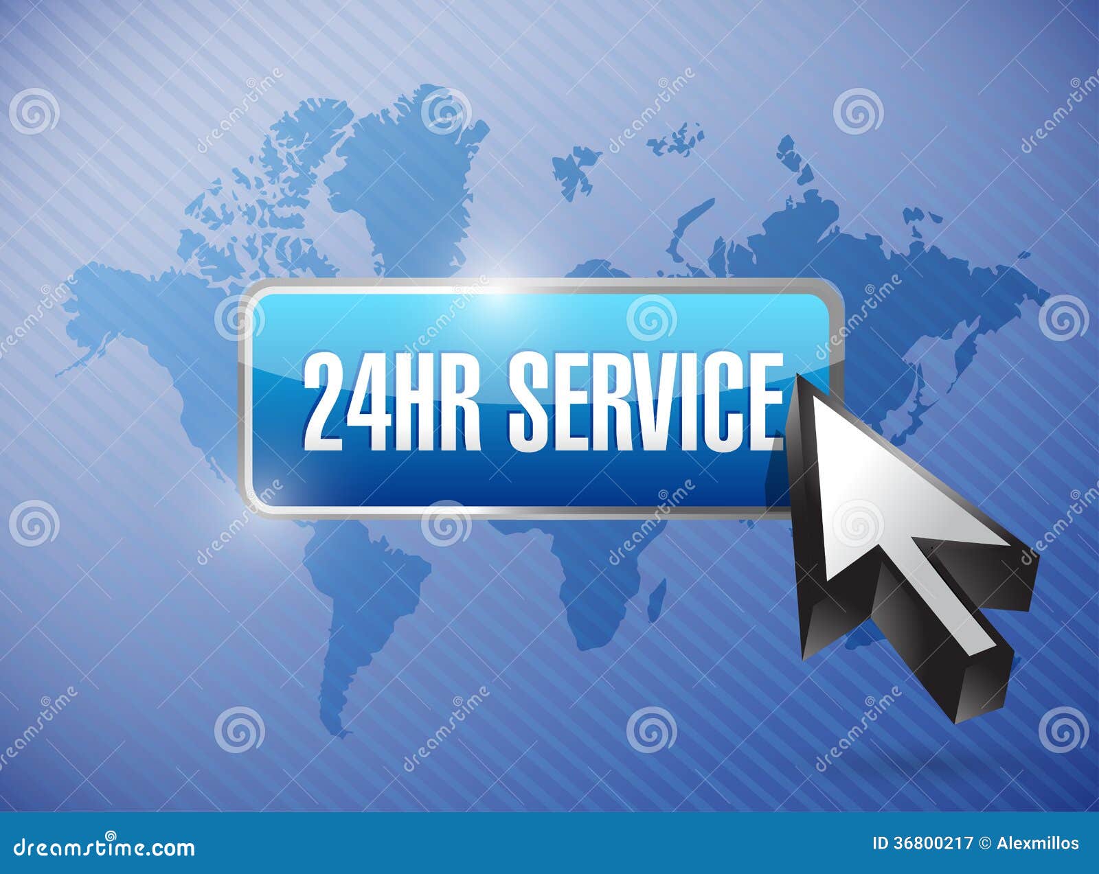 24hr Service Button Illustration Design Stock Illustration ...