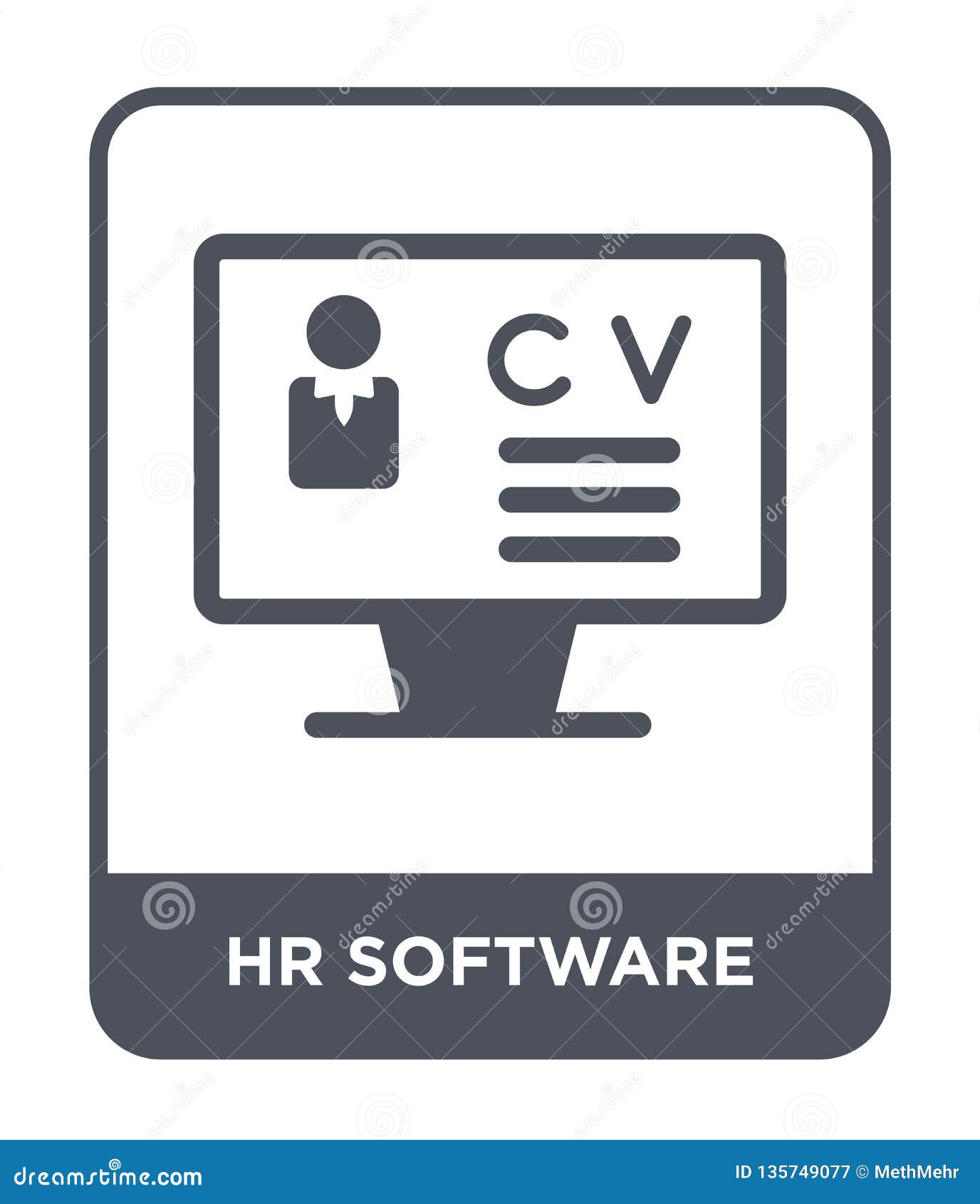 Hr Software Icon in Trendy Design Style. Hr Software Icon Isolated on ...