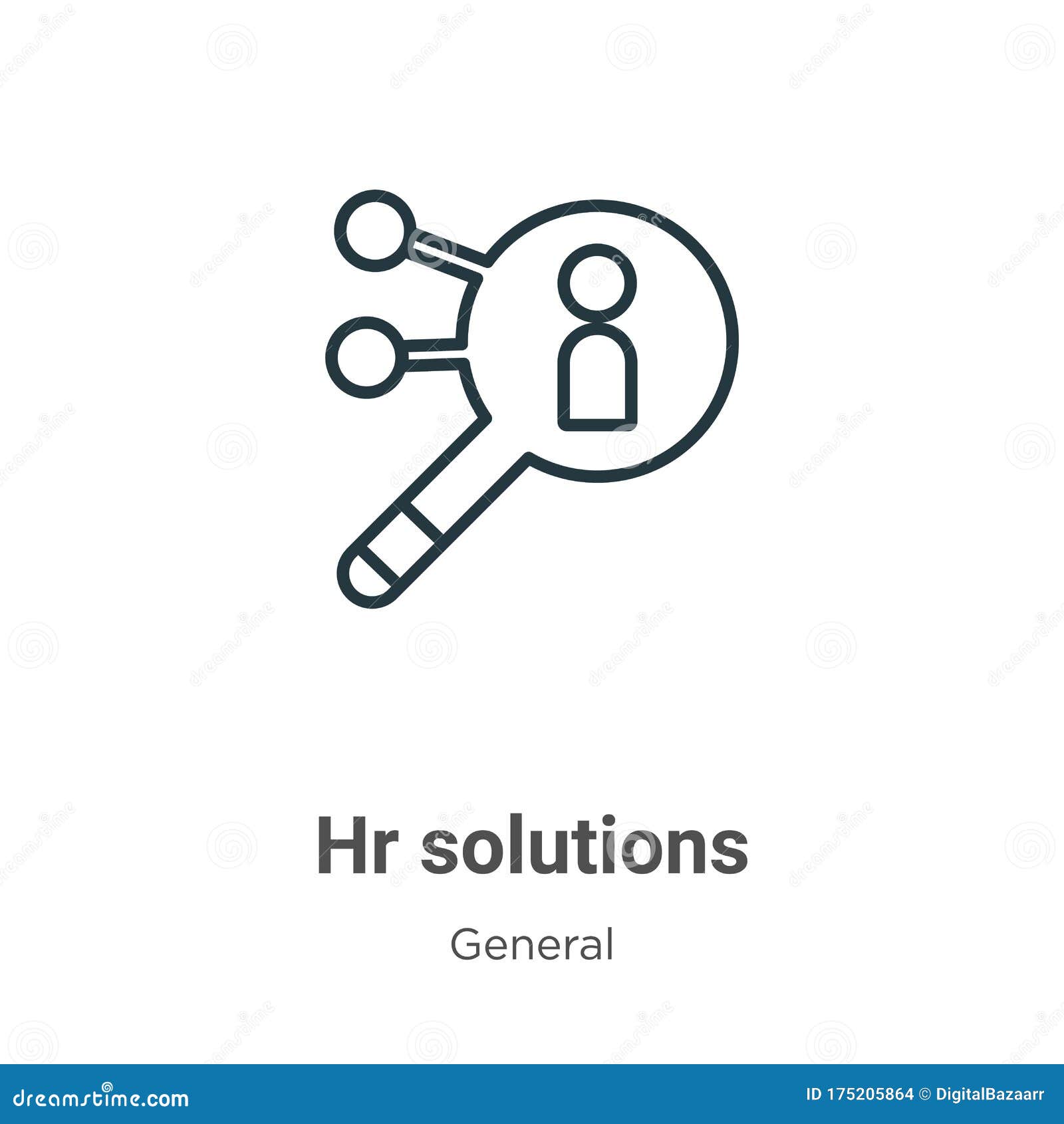 Hr Solutions Outline Vector Icon. Thin Line Black Hr Solutions Icon ...