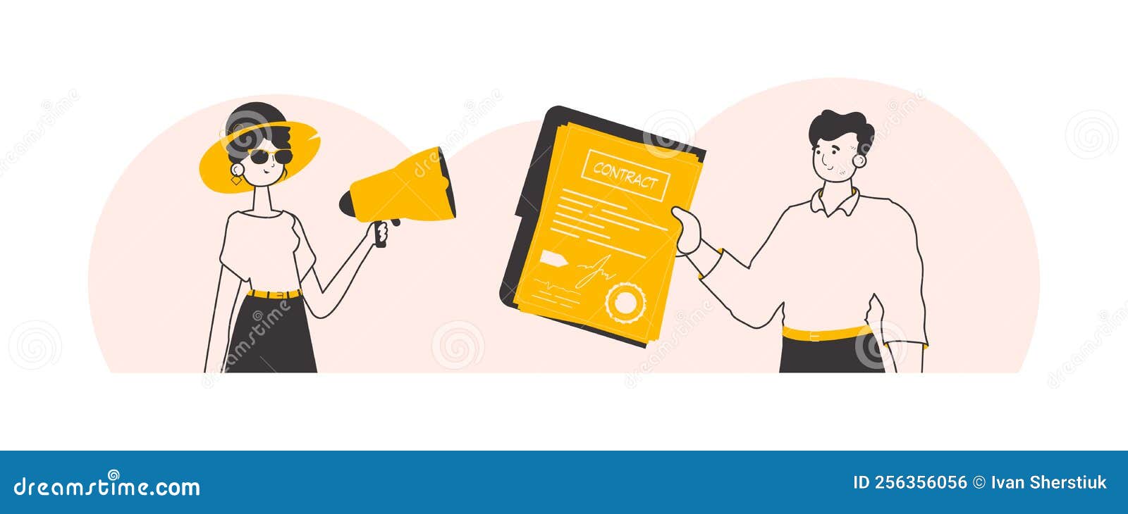 HR Team. the Concept of Finding Employees. Linear Trendy Style. Vector ...