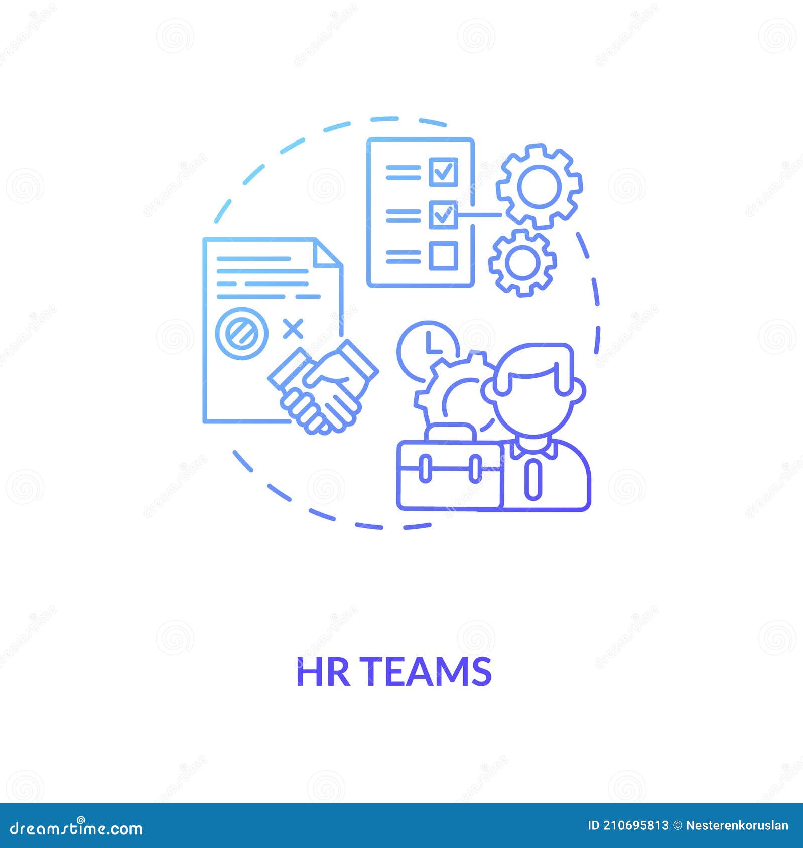 HR teams concept icon stock vector. Illustration of marketing - 210695813